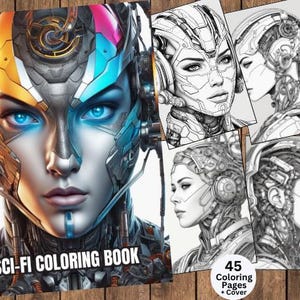 Cyborg Coloring, Futuristic Coloring, Superhero Coloring, Sci-fi ...