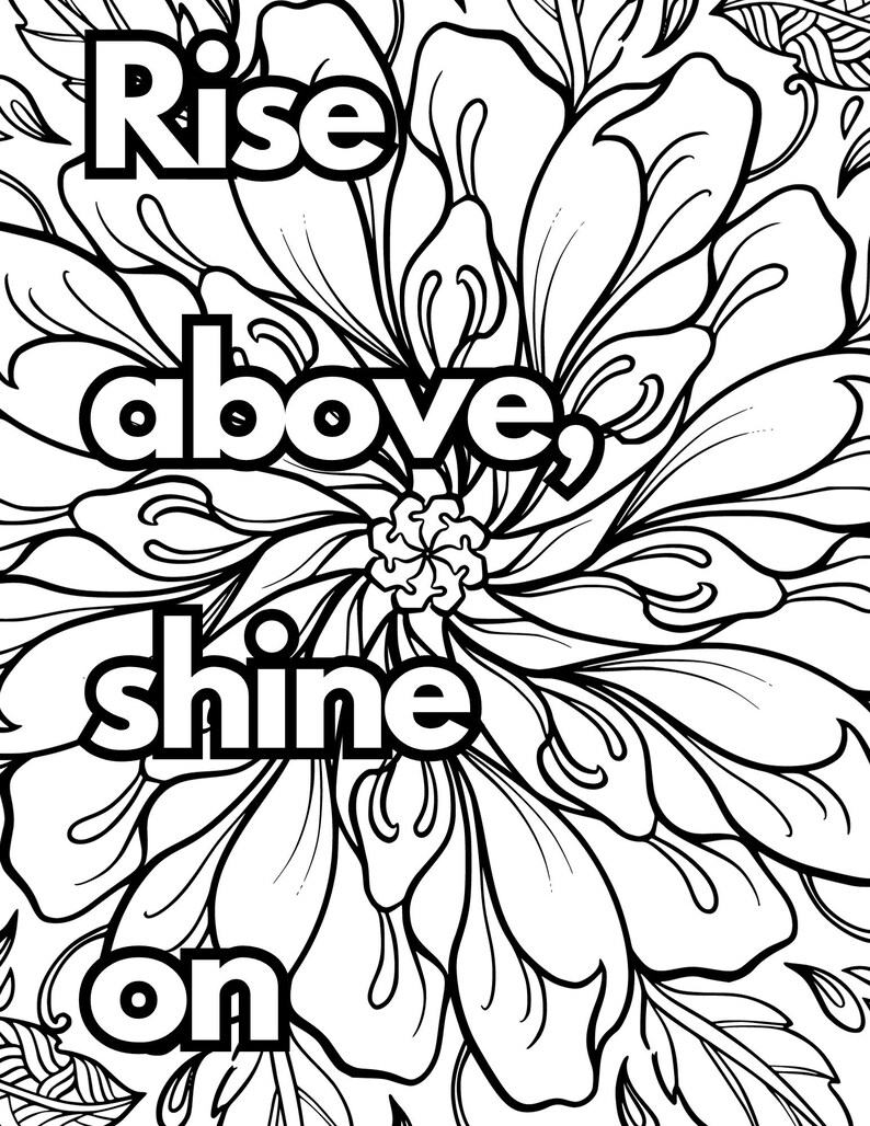 Adult Motivational Quotes Coloring Pages, Affirmation Coloring Book ...