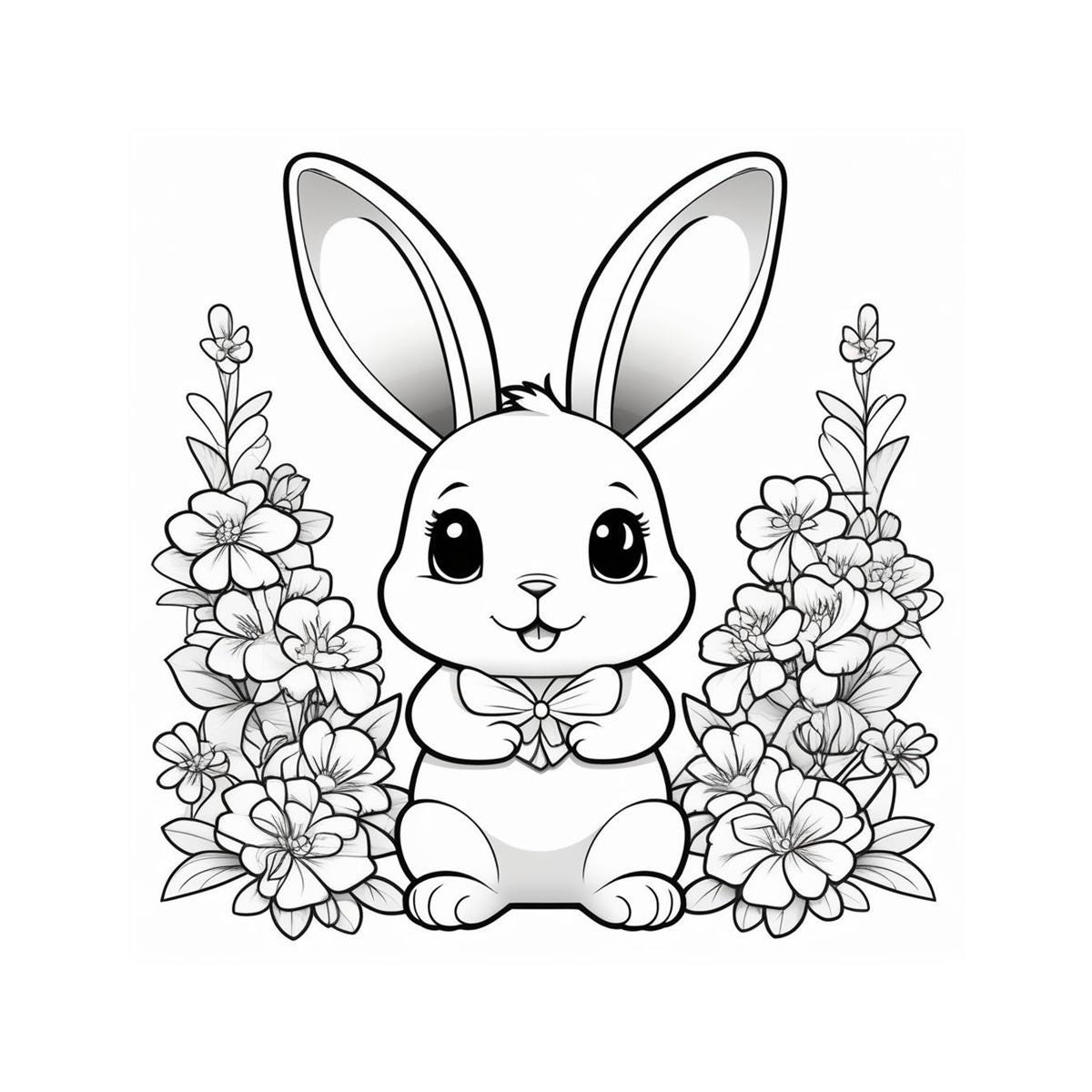 Rabbit Coloring, Rabbit Coloring Book, Rabbit Coloring Pages, Animal ...