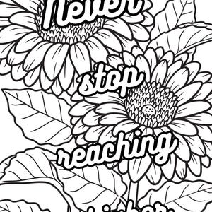 Adult Motivational Quotes Coloring Pages, Affirmation Coloring Book ...