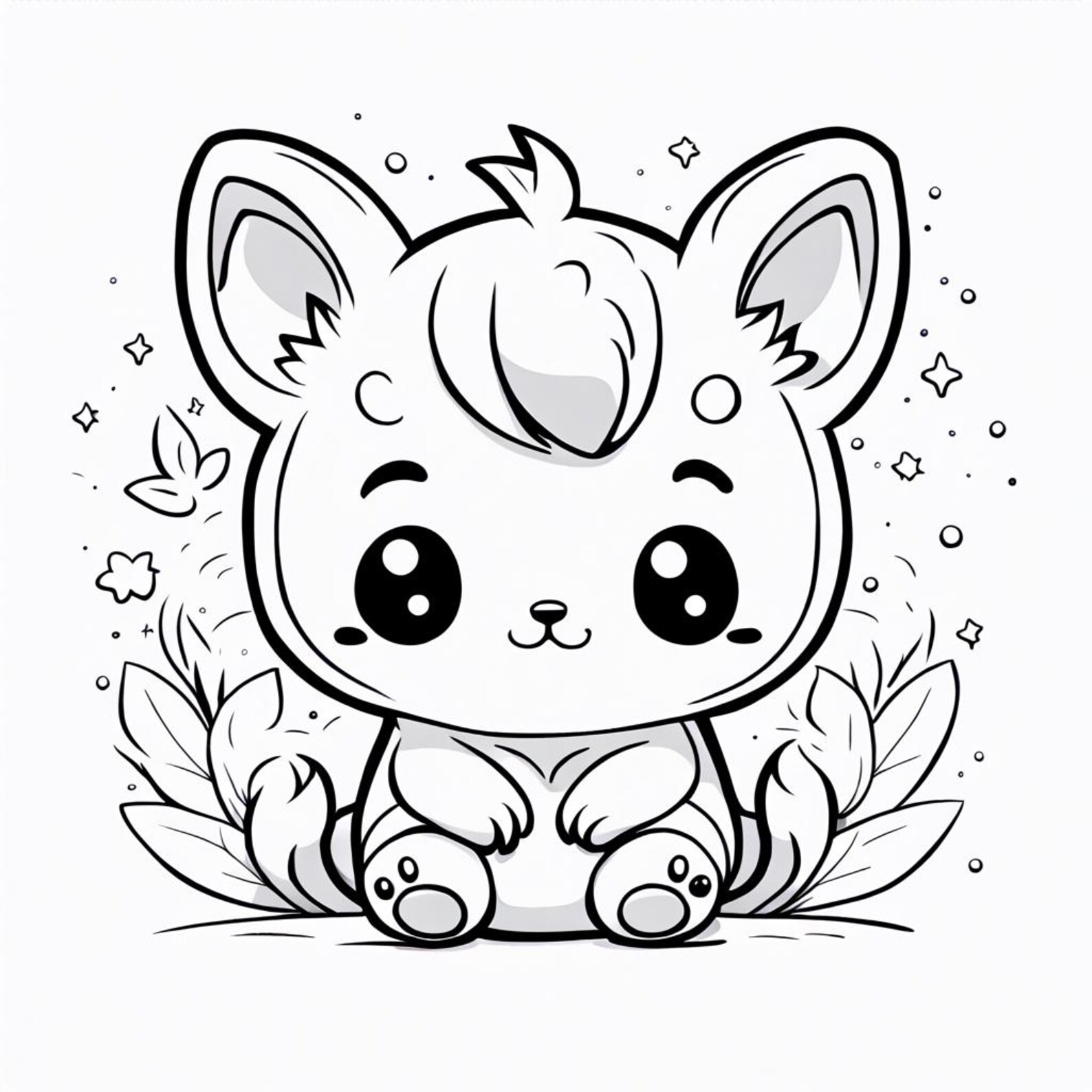 Kawaii Animals Coloring Pages, Safari Animals Coloring Pages, African ...