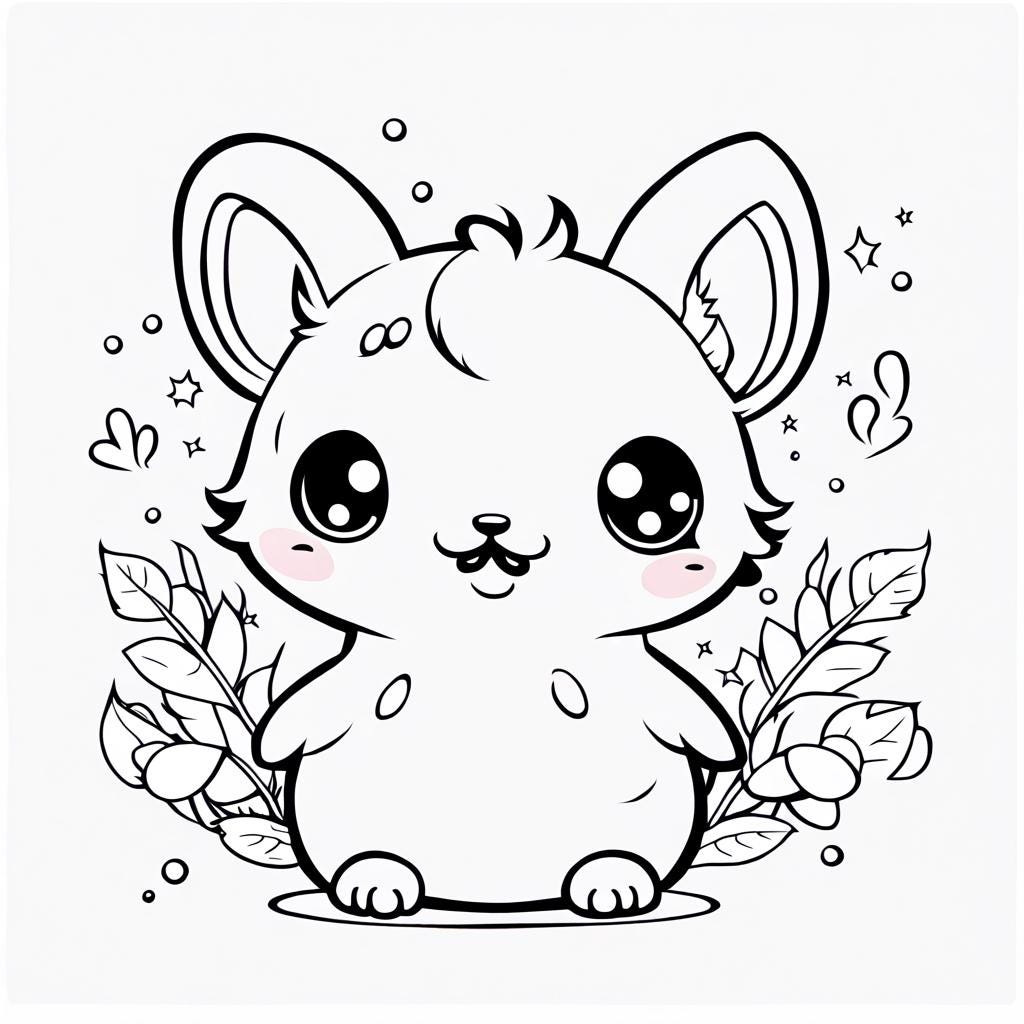 Kawaii Animals Coloring Pages, Safari Animals Coloring Pages, African ...
