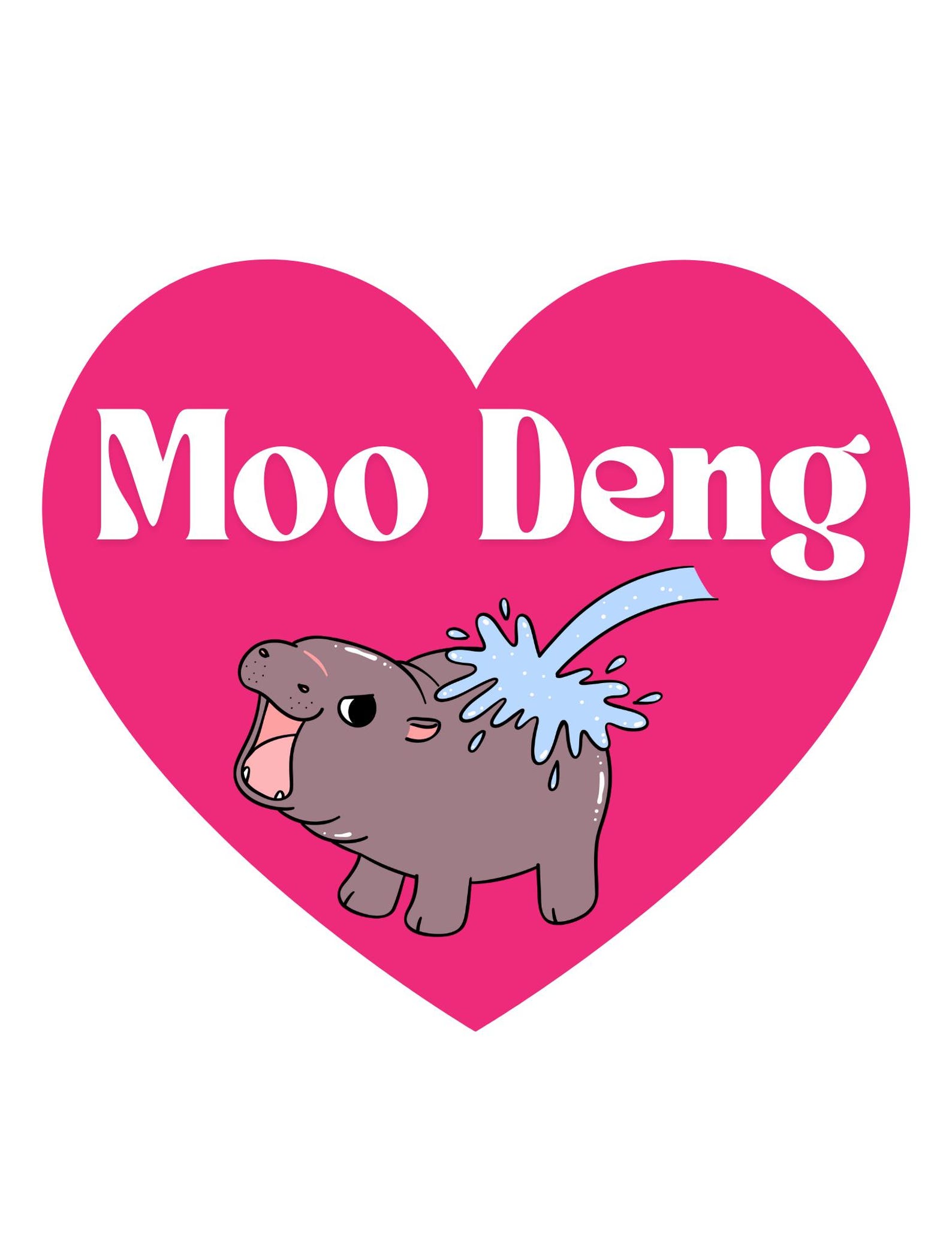 Moo Deng Digital Graphic - Etsy