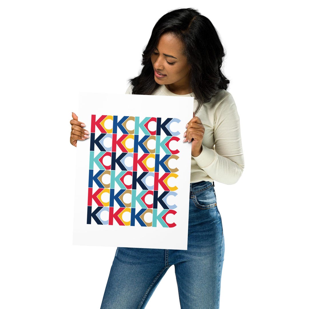 Kansas City Colors Sports Poster | Multi-color KC Pattern Art Print ...