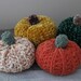 Handmade Crochet Velvet and Bulky Pumpkins, Fall Season, Home Decor ...