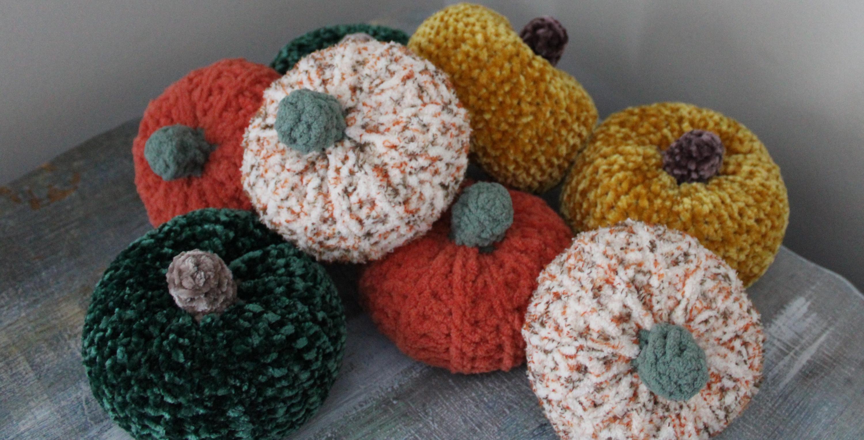 Handmade Crochet Velvet and Bulky Pumpkins, Fall Season, Home Decor ...