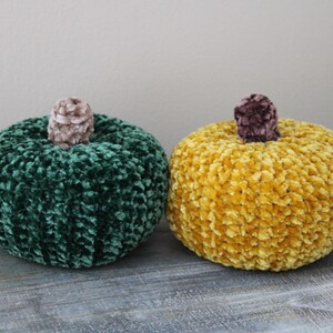 Handmade Crochet Velvet and Bulky Pumpkins, Fall Season, Home Decor ...