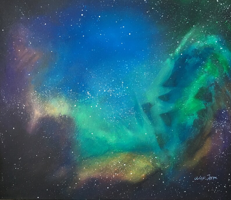Blue Green Nebula - Etsy