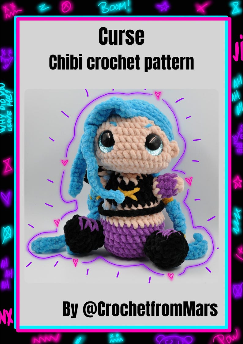 Curse Chibi CROCHET PATTERN - Etsy