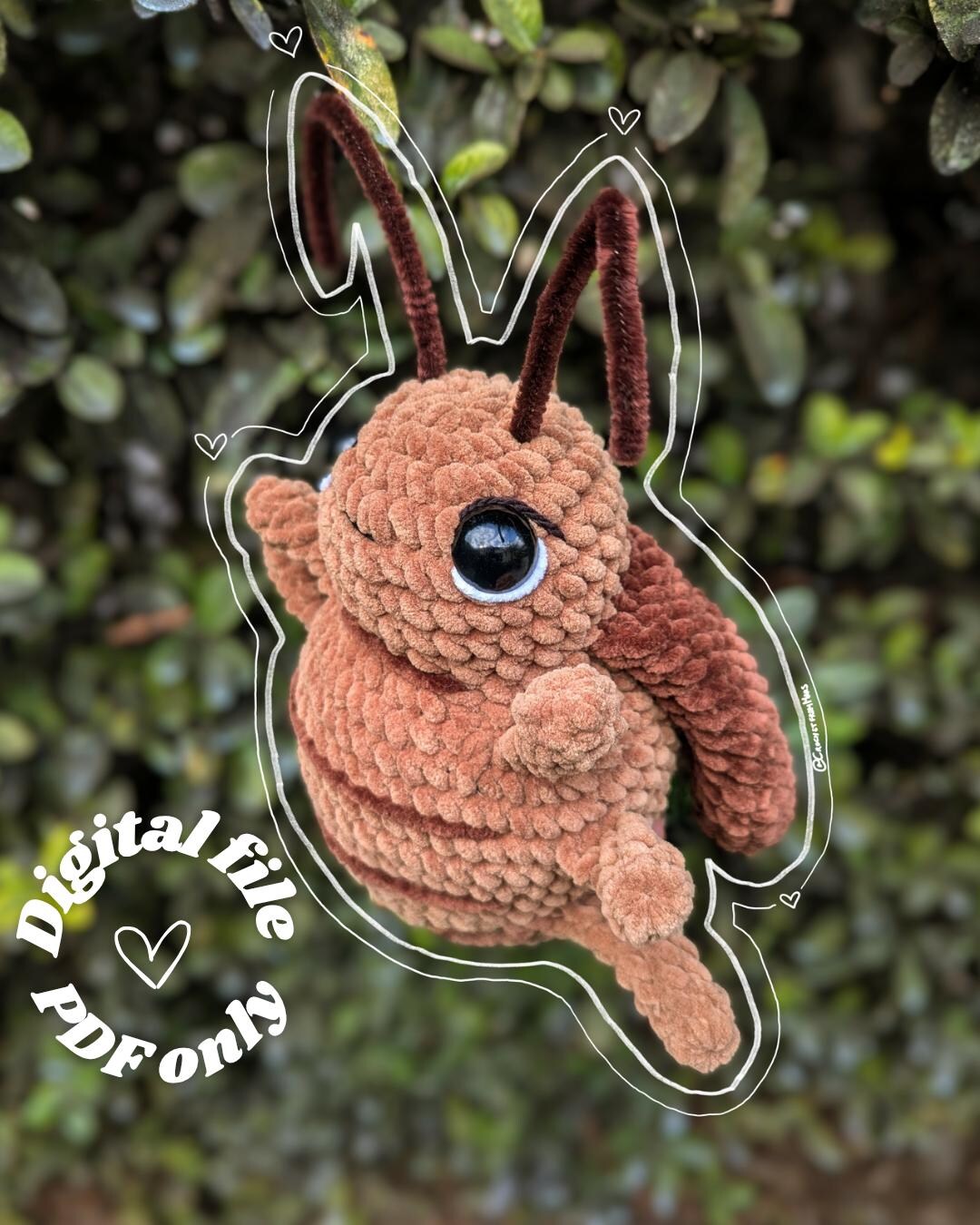 Kiki the Cockroach Low Sew CROCHET PATTERN - Etsy