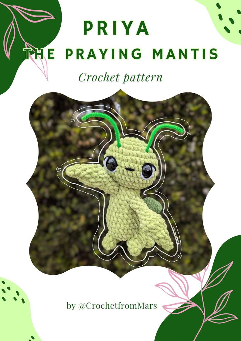 Priya the Praying Mantis CROCHET PATTERN - Etsy