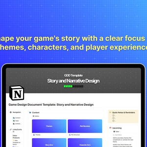 Notion Game Design Document Template for Story & Narrative Plan Game ...