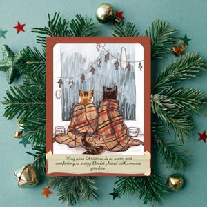 Set of 8 Cute Christmas Cat Cards | Cat-themed Holiday Cards ...