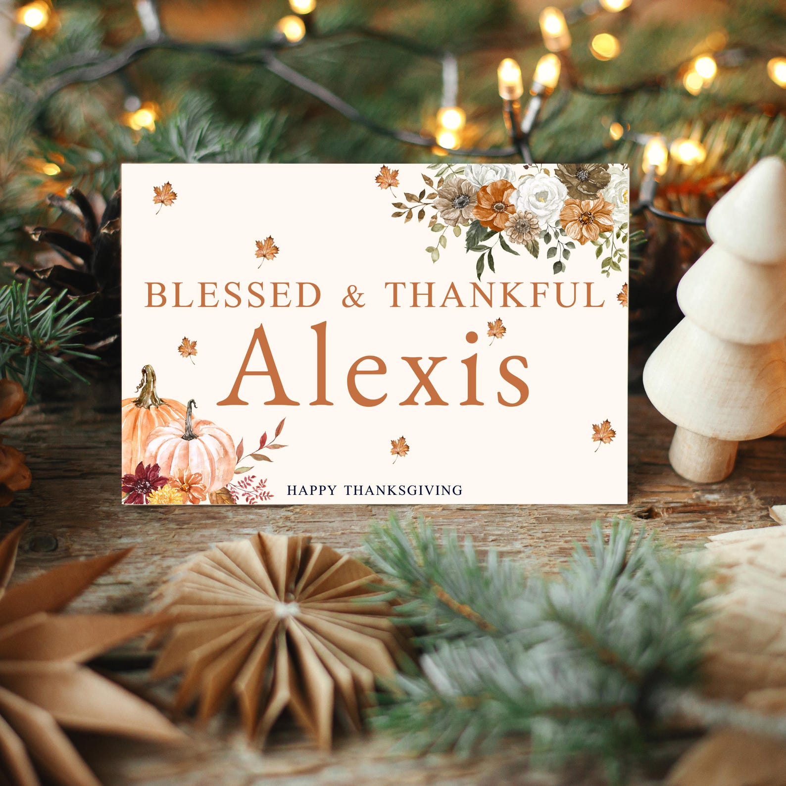 Thanksgiving Dinner Seating Card for Family and Friends Gathering ...