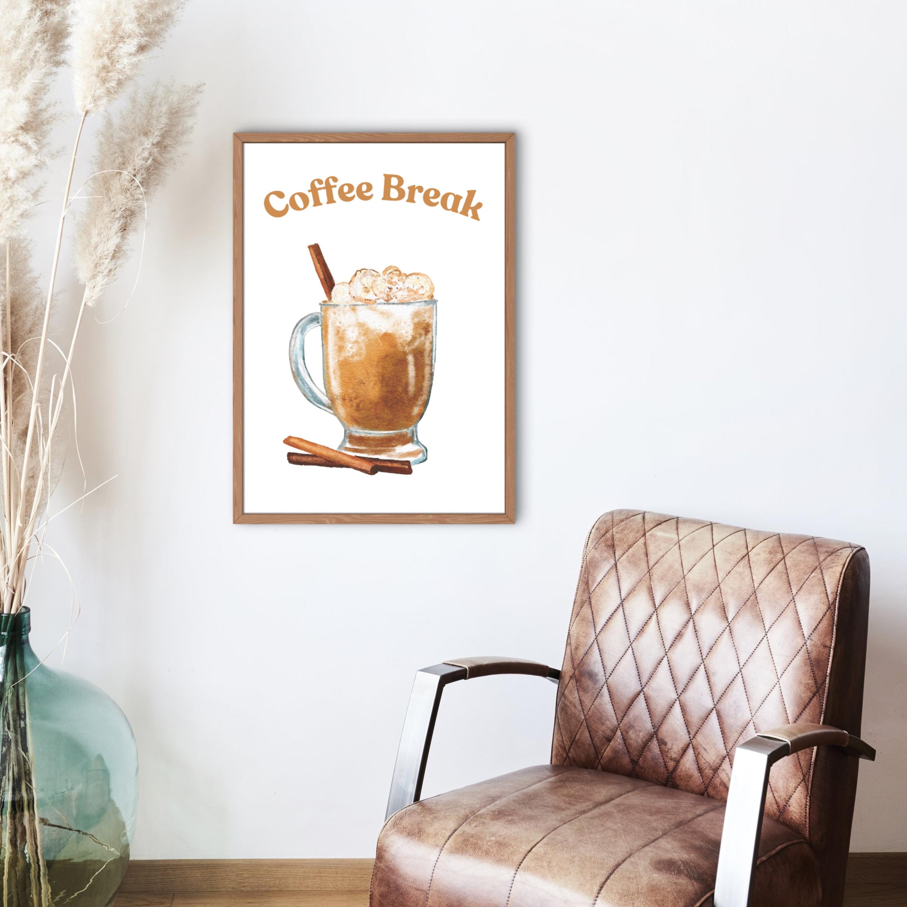 Thanksgiving Coffee Break Poster Fall-inspired With Pumpkin Spice Latte ...