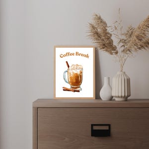 Thanksgiving Coffee Break Poster Fall-inspired With Pumpkin Spice Latte ...