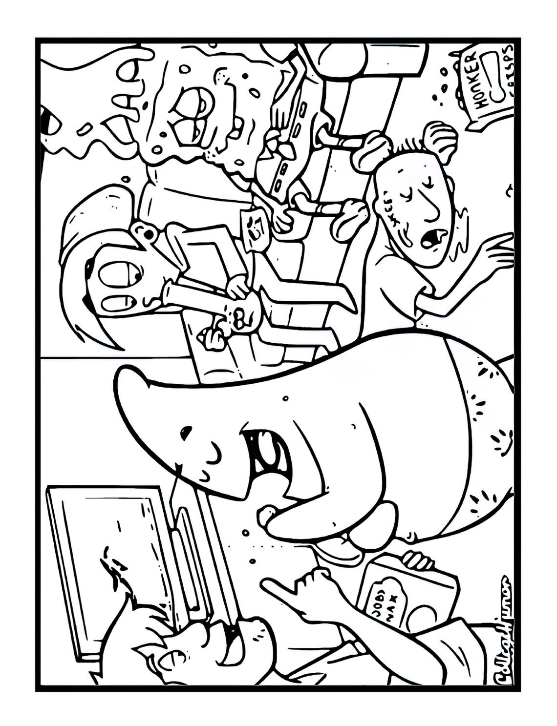 90's Cartoon Stoner Coloring Book Lots of Interesting Illustrations of ...