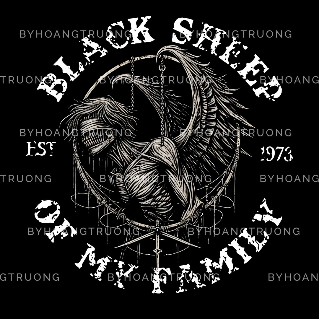 Black Sheep of My Family Png, Blindfolded Devil Print Mens Png, Mother ...