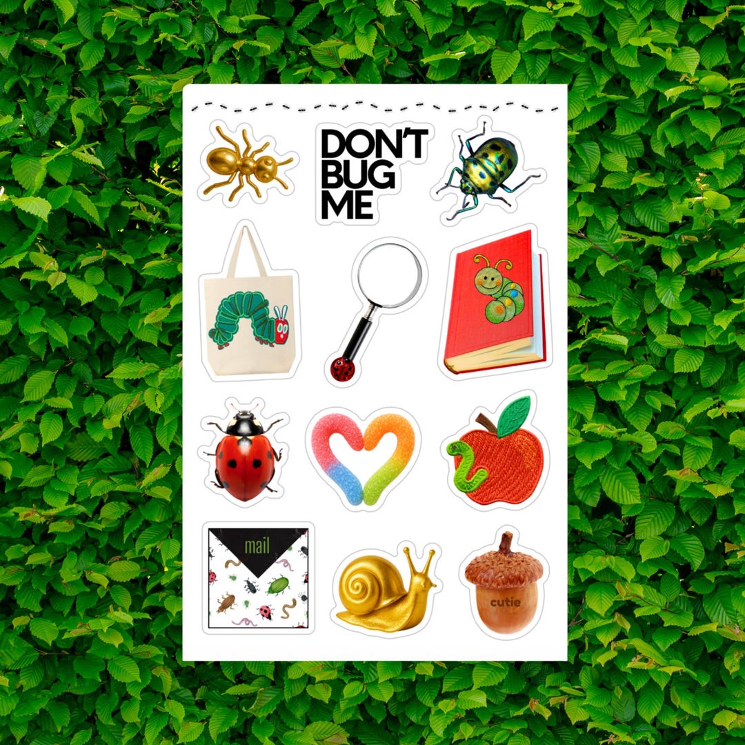 BUGS Sticker Sheet 4x6, Scrapbook Stickers, Junk Journal Stickers ...