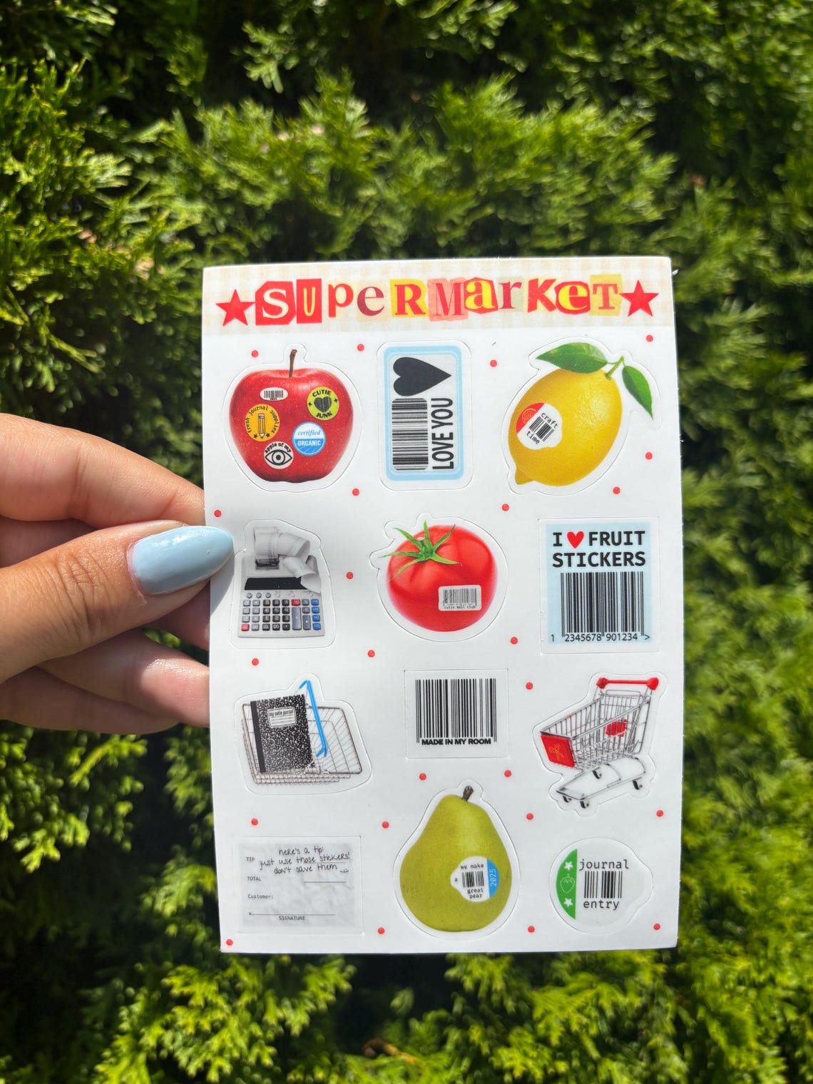 Supermarket Sticker Sheet, Junk Journal Stickers, Scrapbook Stickers ...