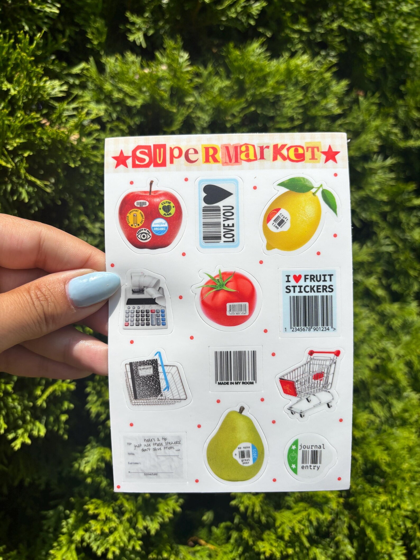 Supermarket Sticker Sheet, Junk Journal Stickers, Scrapbook Stickers ...