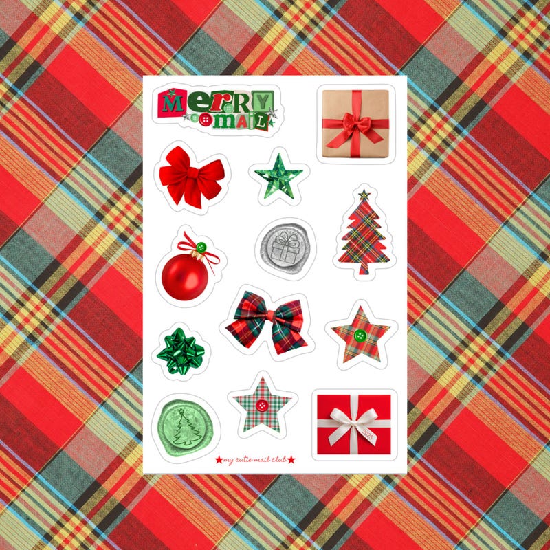 Christmas Stickers Sheet - Etsy
