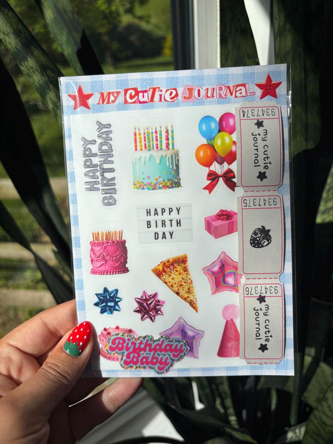 Birthday Bundle Kit, 4x6 Vinyl Sticker Sheet, Birthday Postcards ...
