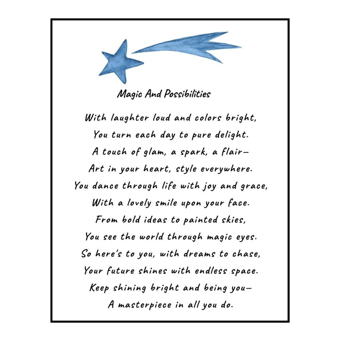 Graduation Poem for Girl |DIGITAL DOWNLOAD| Fun-loving Glamour Girl ...