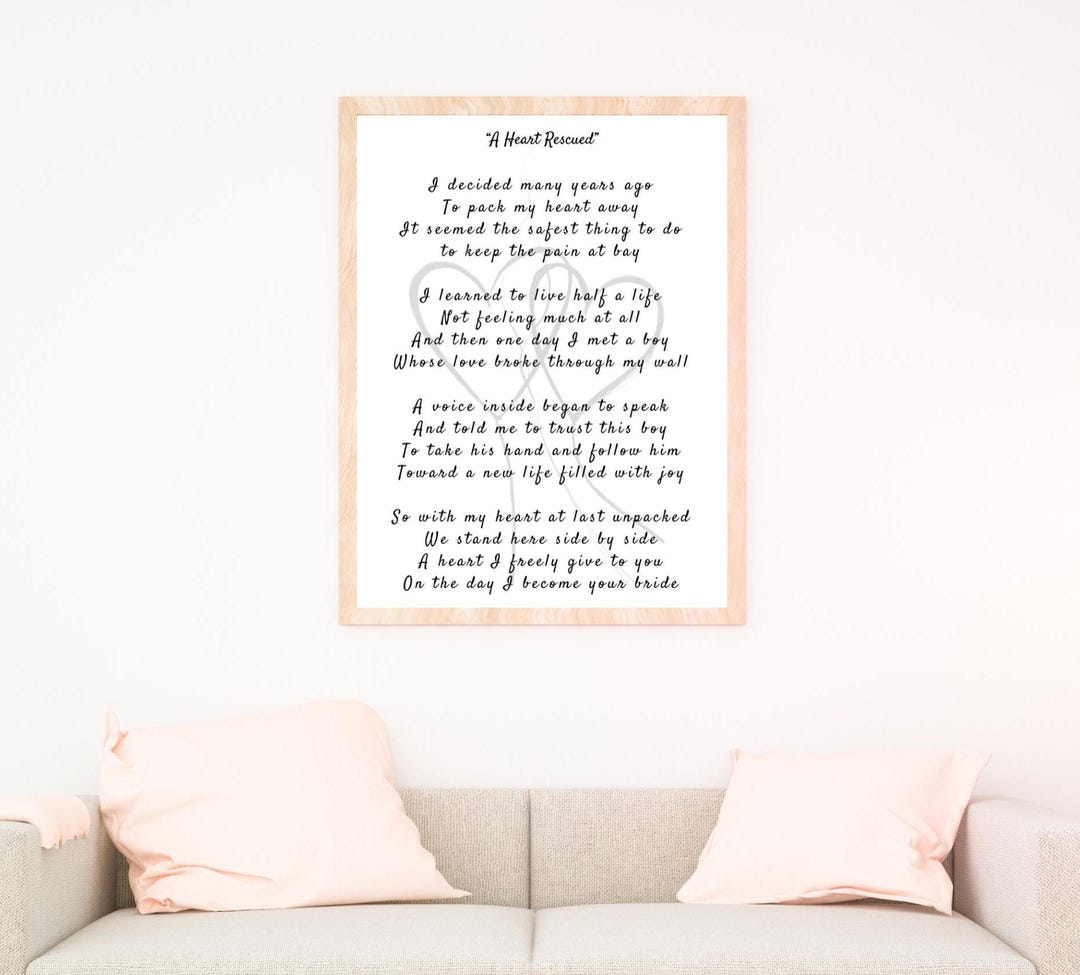 Wedding Poem for Groom | Romantic Poem From Bride | Romantic Vows Art ...