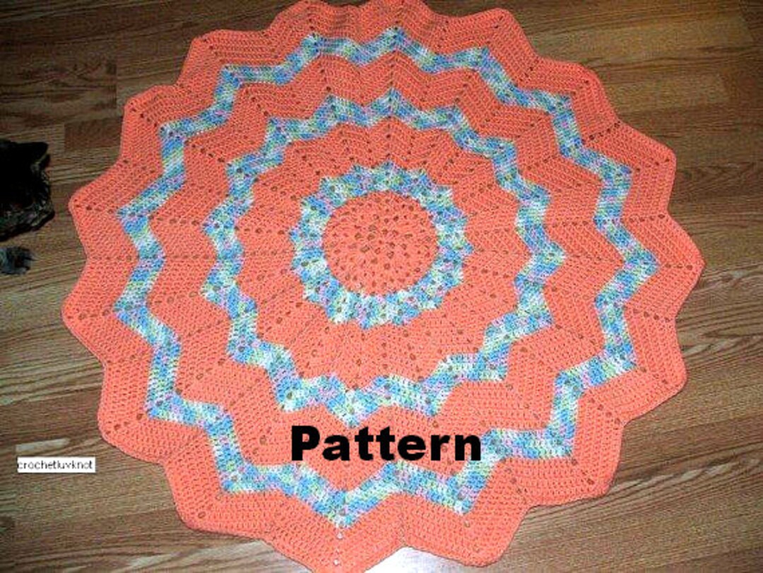 Round Ripple Baby Afghan Pattern
