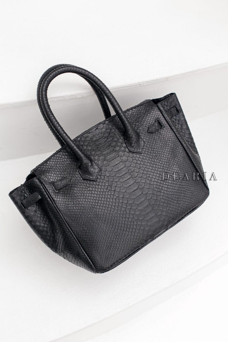 Luxury Python Leather Women's Tote Bags - Designer Handbags - Fuchsia Snakeskin Fashion Tote Bag ...