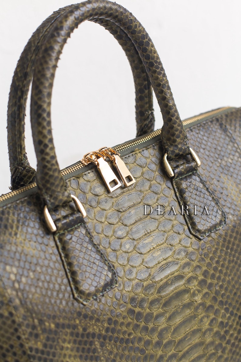 Designer Briefcase in Genuine Python - Unisex Business and Work Bags - Snakeskin Laptop Bag ...