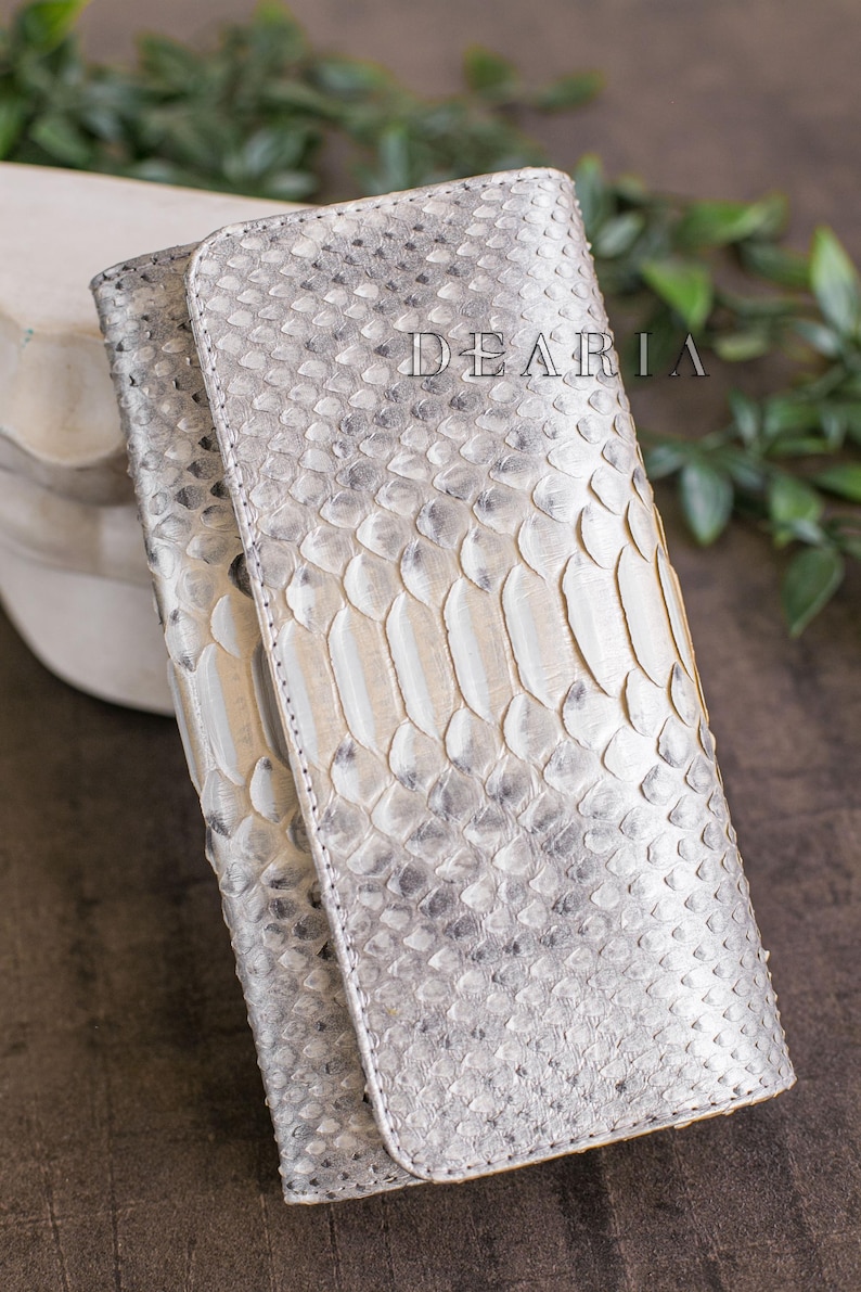 Emerald Green Python Leather Wallet - Luxury Snakeskin Wallet ...