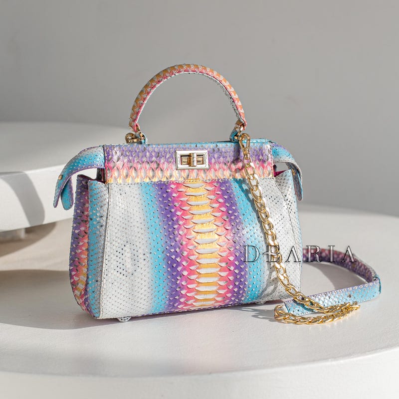 Rainbow Snakeskin Purse - Etsy UK