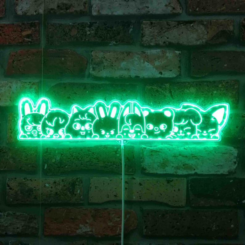 Skzoo Kpop LED Light Sign, Custom Kpop Stray Kids Neon LED Sign, Gift ...
