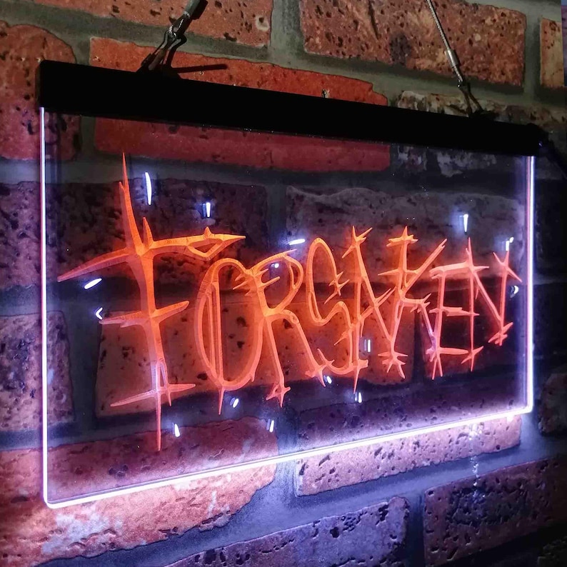 Forsaken LED Light Sign, Custom Game Room Neon Sign, Home Décor ...