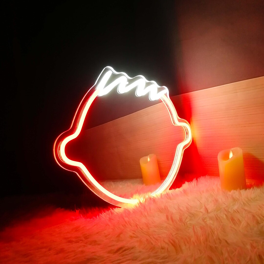Minna No Tabo LED Light Mirror Sign, Custom Night Light Display Gift ...