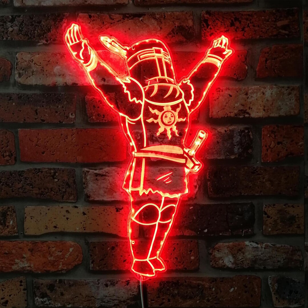 Praise the Sun LED Light Sign, Custom Arcade Room Gaming LED Sign ...