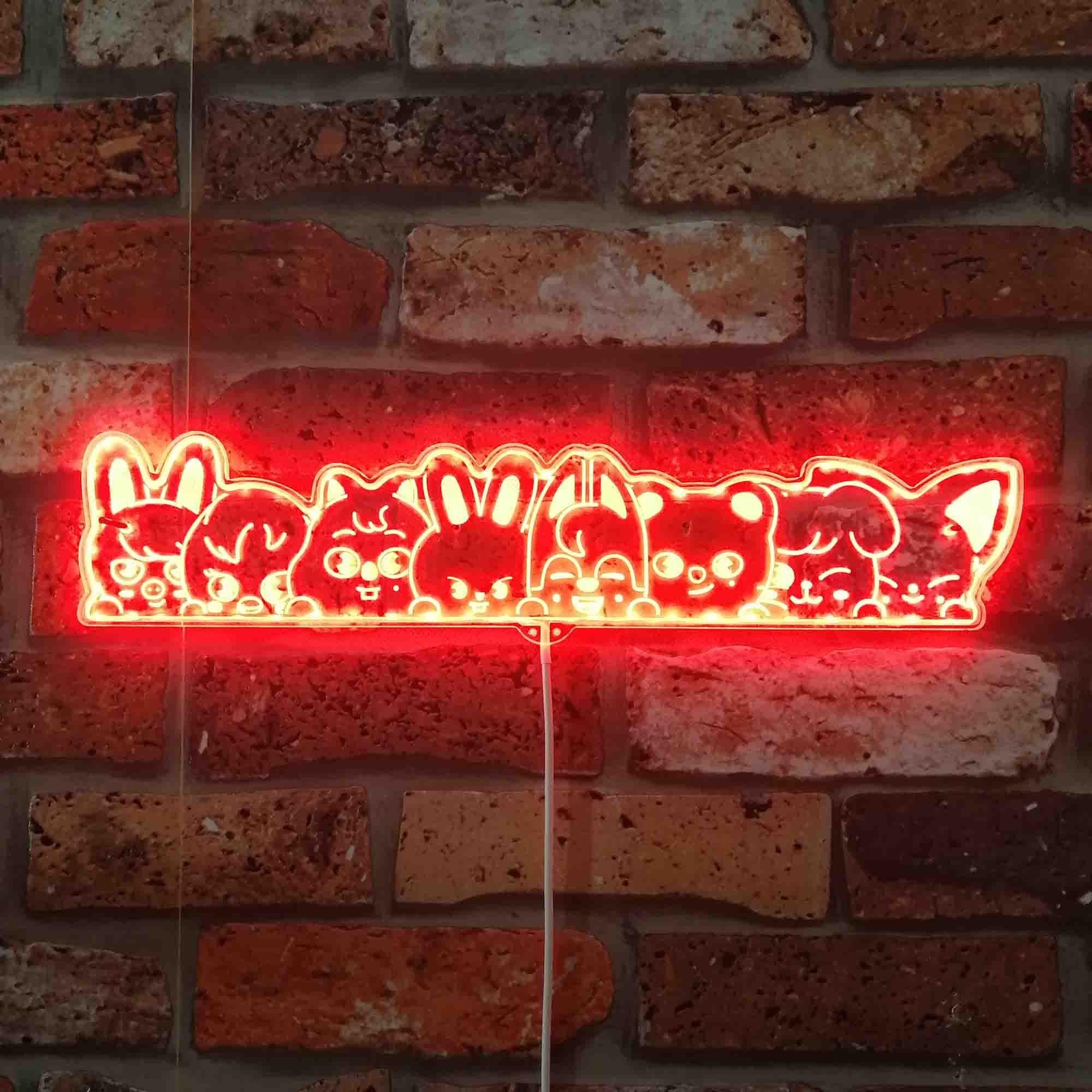 Skzoo Kpop LED Light Sign, Custom Kpop Stray Kids Neon LED Sign, Gift ...