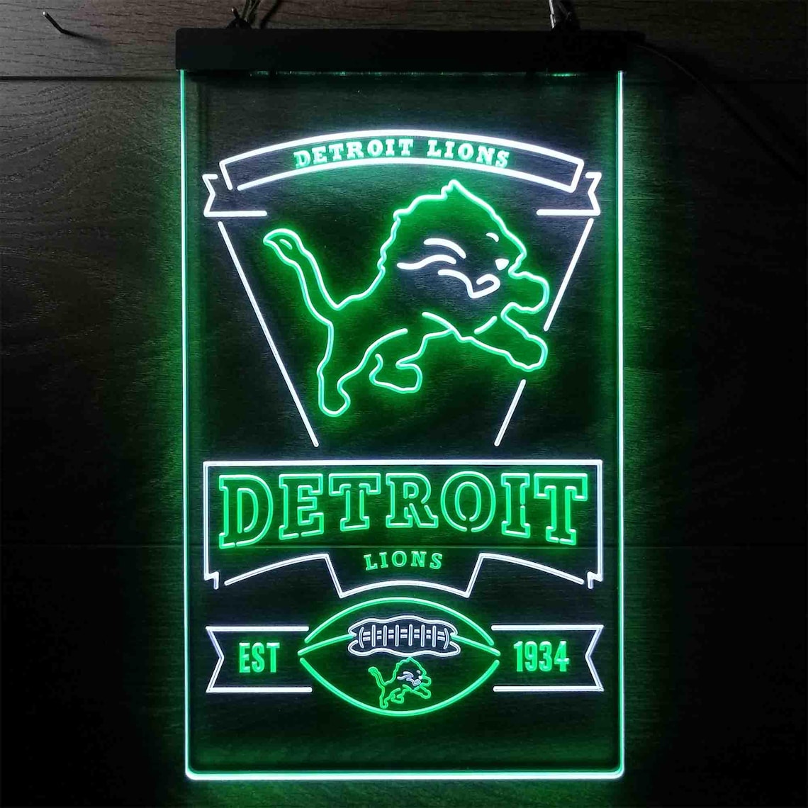 Detroit Lions LED Light Sign, Custom Name Night Display Gift for Home ...