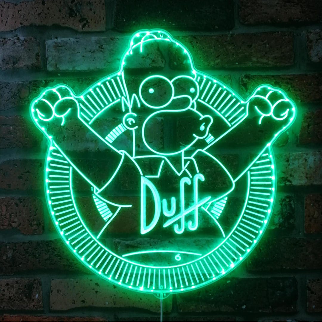 Duff LED Light Sign, Custom Arcade Room Gaming LED Sign, Display Gift ...