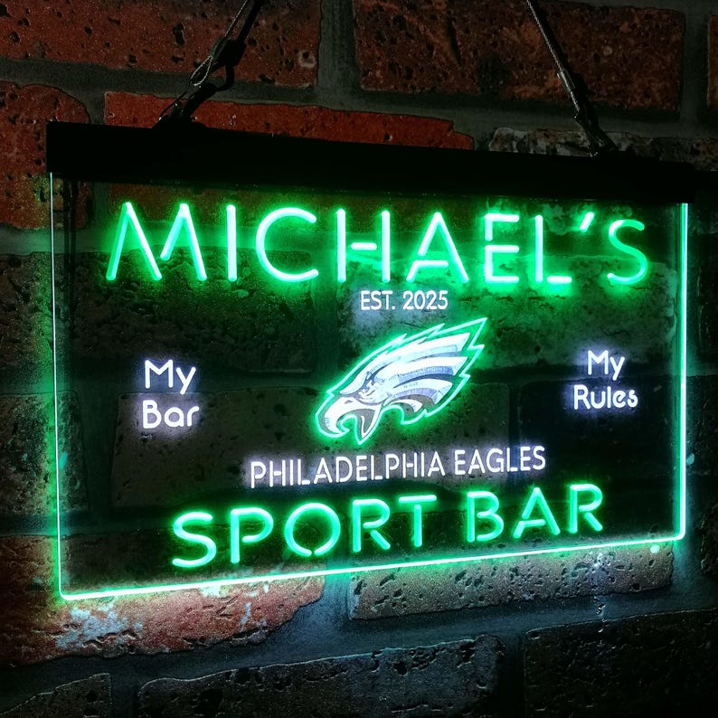 Personalized eagles led Light Sign, Custom Name Neon Sign Gift for Home ...