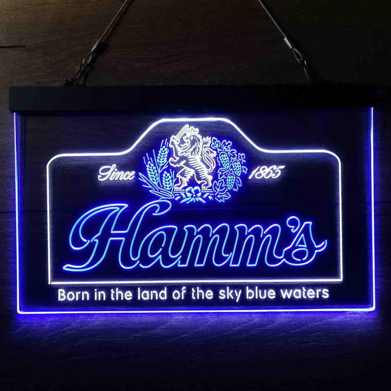 Hamm's Beer Bar Pub LED Light Sign, Custom Name Night Display Gift for ...