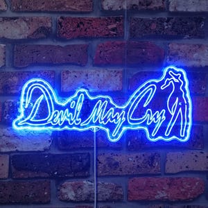 Devil May Cry LED Light Sign, Custom Arcade Room Gaming LED Sign ...