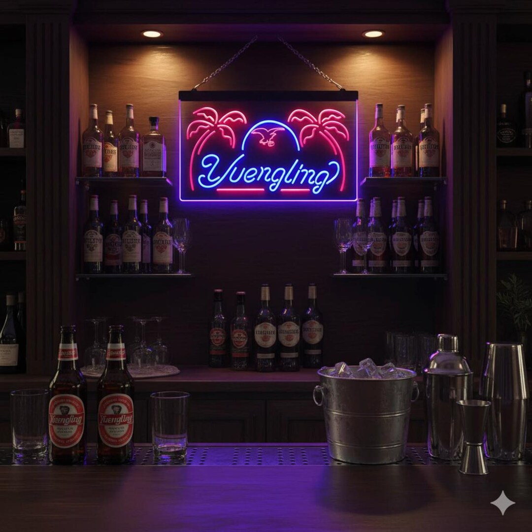 Yuengling Beer Bar LED Light Sign, Custom Name Night Display Gift for ...