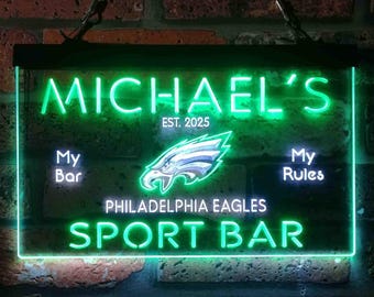 Personalized eagles led Light Sign, Custom Name Neon Sign Gift for Home ...