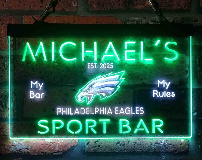 Personalized eagles led Light Sign, Custom Name Neon Sign Gift for Home ...