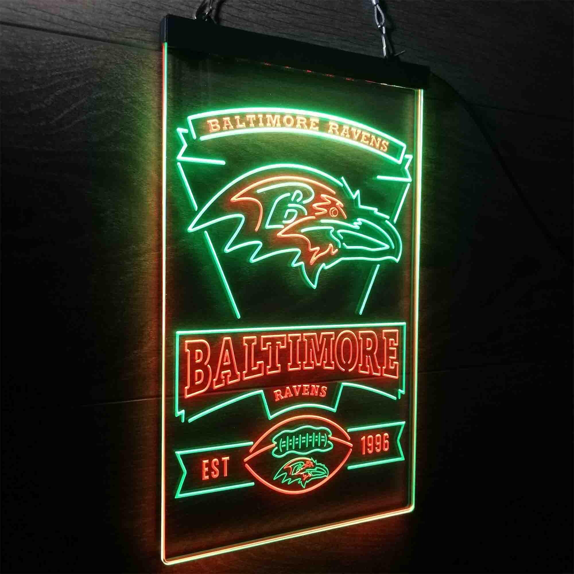 Baltimore Ravens LED Light Sign, Custom Name Night Display Gift for ...