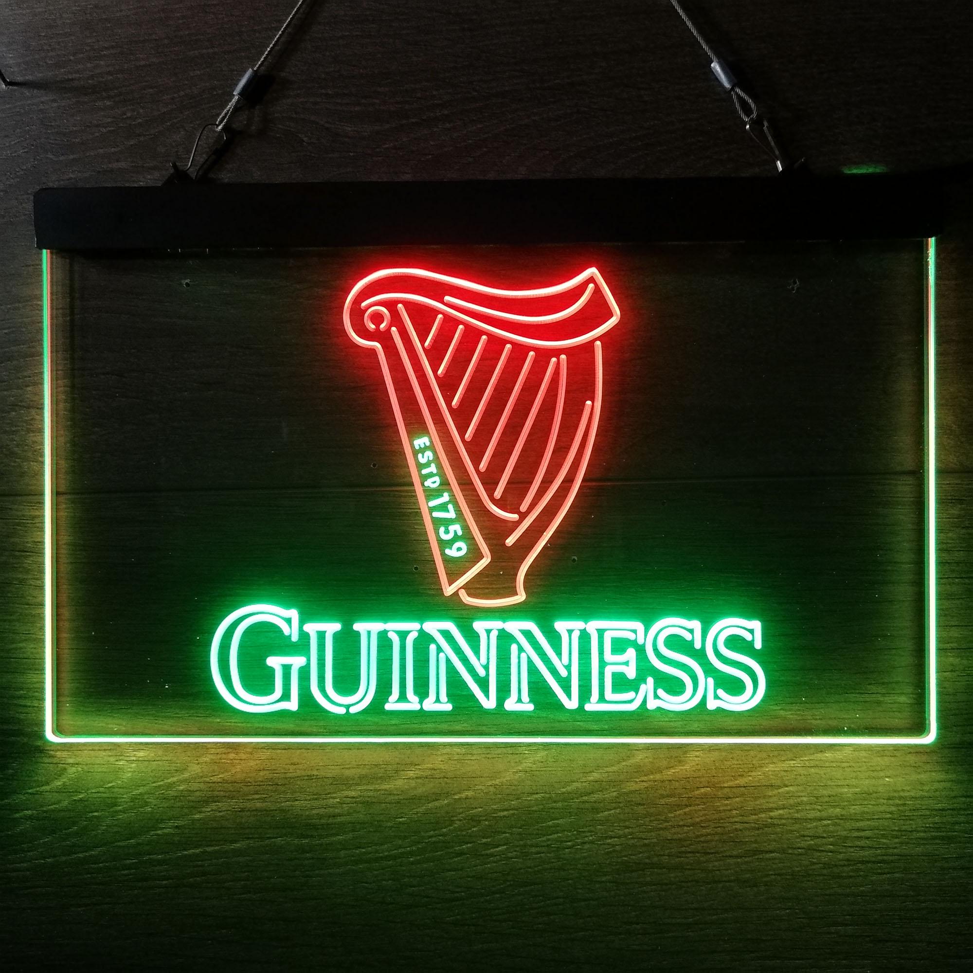 Guinness Beer Logo LED Light Sign, Custom Name Night Display Gift for ...