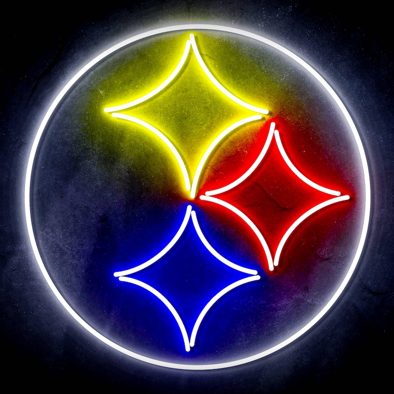 Pittsburgh Steelers Flex LED Light Sign, Custom Sport Bar Room LED Sign ...